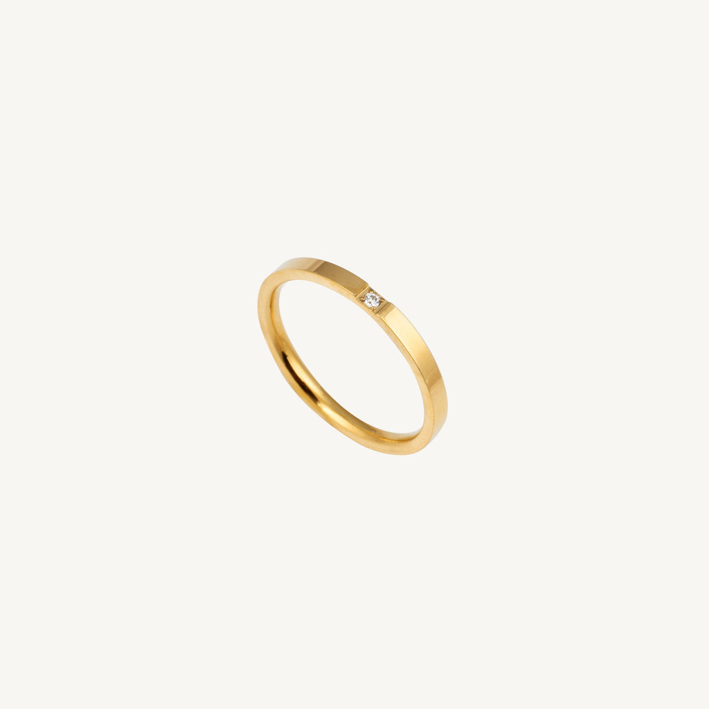 Robin Ring - Dainty Ring Finished in 18K Gold – Nadare Co.